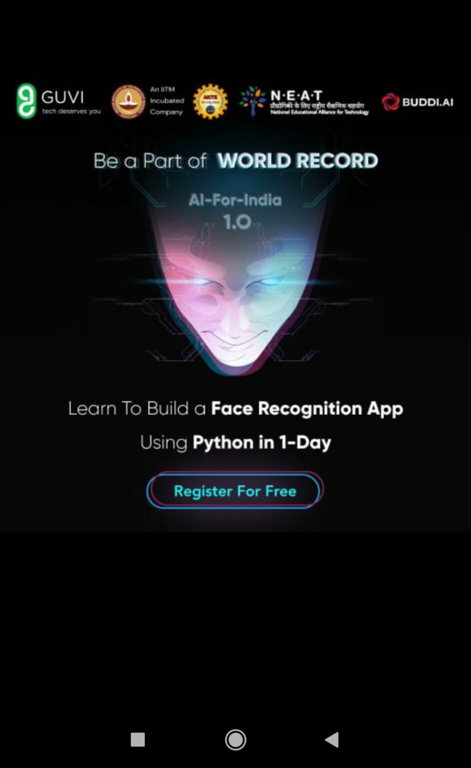 TERii Kurukshetra Faculty and students built a Face Recognition App using Python | Terii